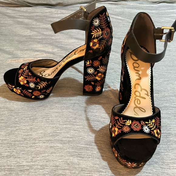 Sam Edelman | Shoes | Sam Edelmansize 95 Marsha Black Embroidered ...